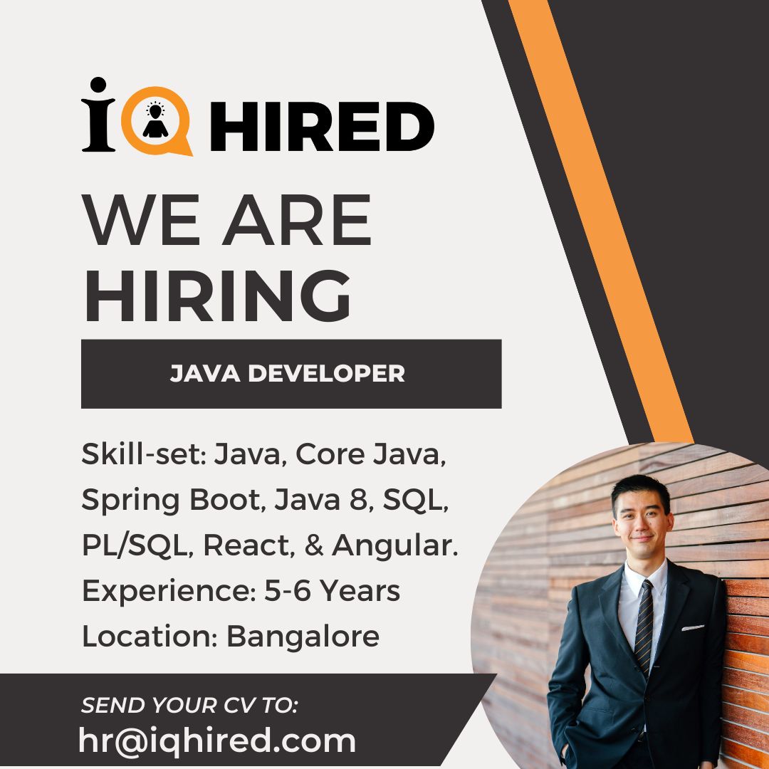 IQ Hired on LinkedIn: #java #corejava #springboot #java8 #sql #pl #sql ... IQ Hired on LinkedIn: #java #corejava #springboot #java8 #sql #pl #sql ...