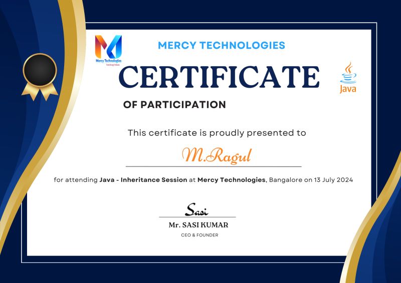 Ragul.M (ragu) on LinkedIn: #java #programming #continuouslearning # ... Ragul.M (ragu) on LinkedIn: #java #programming #continuouslearning # ...