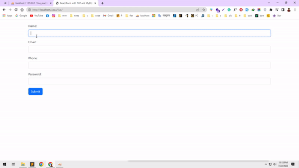 Durjay Ghosh on LinkedIn: PHP form submission using React Js CDN and live… Durjay Ghosh on LinkedIn: PHP form submission using React Js CDN and live…