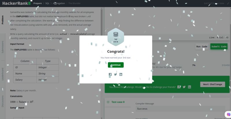 Md Abdullah on LinkedIn: #sql #mysql #hackerrank #problemsolving # ... Md Abdullah on LinkedIn: #sql #mysql #hackerrank #problemsolving # ...