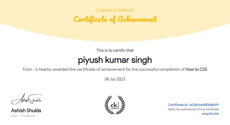 Piyush Kumar Singh on LinkedIn: Completed 5 days of CSS bootcamp ... Piyush Kumar Singh on LinkedIn: Completed 5 days of CSS bootcamp ...