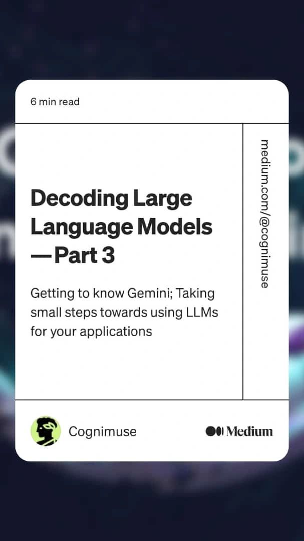 CogniMuse on LinkedIn: Decoding Large Language Models: Part 3 Getting ... CogniMuse on LinkedIn: Decoding Large Language Models: Part 3 Getting ...