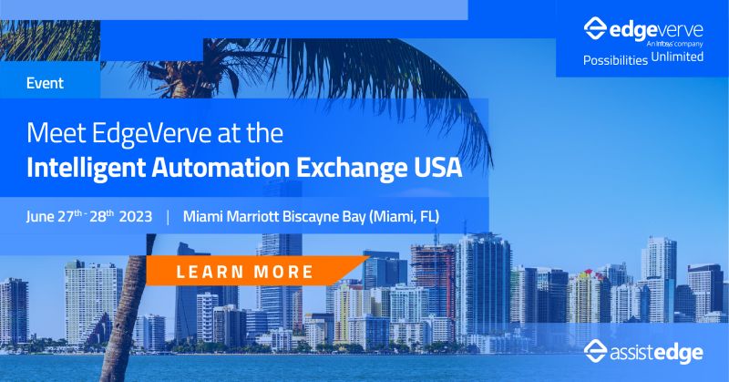 EdgeVerve on LinkedIn: Intelligent Automation Exchange USA EdgeVerve on LinkedIn: Intelligent Automation Exchange USA