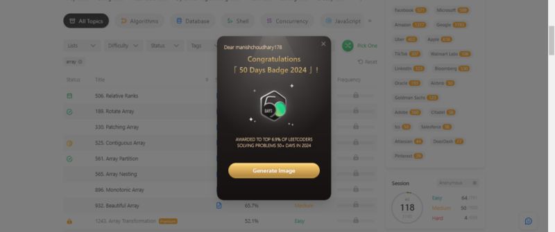 MANISH CHOUDHARY on LinkedIn: #connection #leetcode #skills #improvment MANISH CHOUDHARY on LinkedIn: #connection #leetcode #skills #improvment