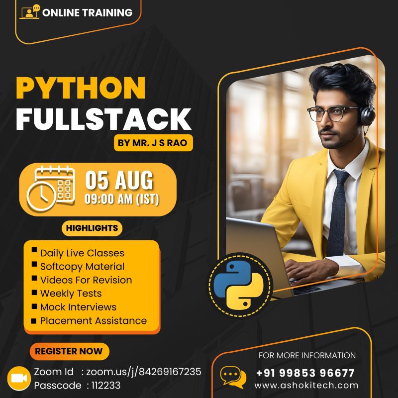 Ashok IT on LinkedIn: #pythonfullstack #coding #programming #python # ... Ashok IT on LinkedIn: #pythonfullstack #coding #programming #python # ...