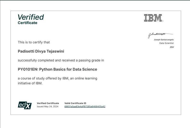 Divya Padisetti on LinkedIn: #ibm #ml #python #pythonbasics # ... Divya Padisetti on LinkedIn: #ibm #ml #python #pythonbasics # ...