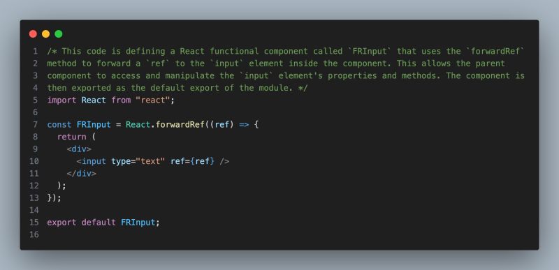 Subham Char on LinkedIn: In React, forwarding refs is a technique that ... Subham Char on LinkedIn: In React, forwarding refs is a technique that ...