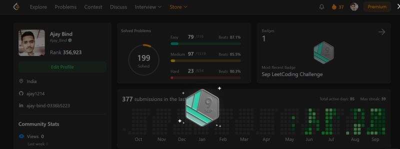 Ajay Bind on LinkedIn: #leetcode #codingchallenge #achievementunlocked ... Ajay Bind on LinkedIn: #leetcode #codingchallenge #achievementunlocked ...