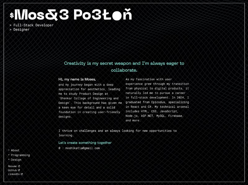 Moses Atia Poston on LinkedIn: #programming #portfolio #react #csharp # ... Moses Atia Poston on LinkedIn: #programming #portfolio #react #csharp # ...