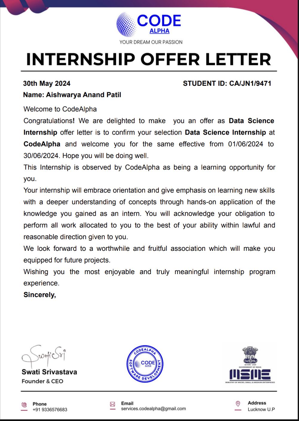Aishwarya Patil on LinkedIn: #datascience #codealpha #internship Aishwarya Patil on LinkedIn: #datascience #codealpha #internship