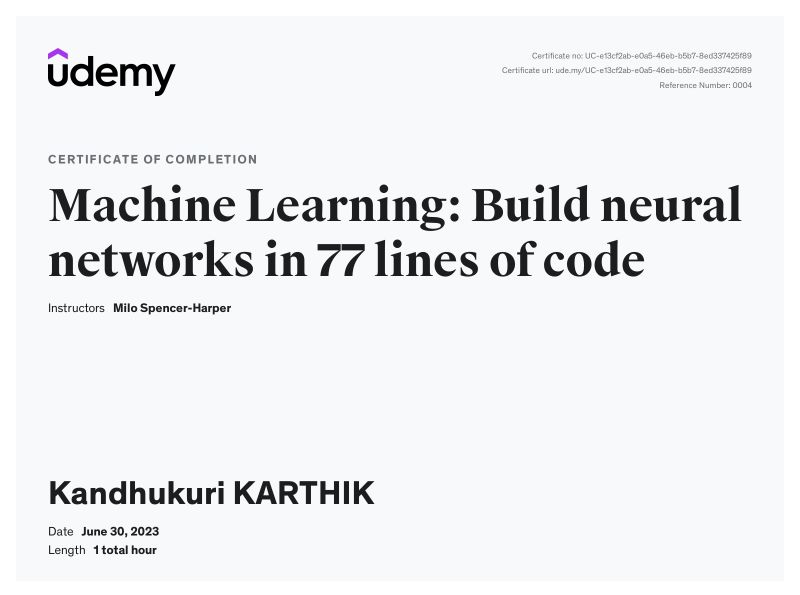 Kandhukuri karthik on LinkedIn: #machinelearning #share #udemy # ... Kandhukuri karthik on LinkedIn: #machinelearning #share #udemy # ...