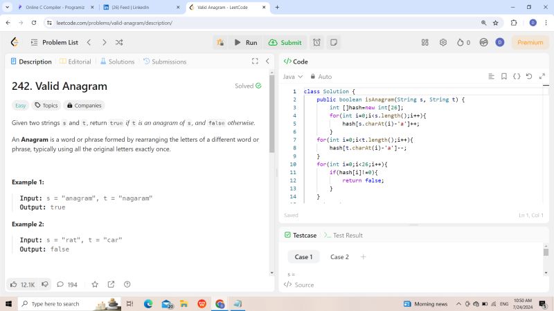 Devendra yadav on LinkedIn: #12days #coding #coding #anagram # ... Devendra yadav on LinkedIn: #12days #coding #coding #anagram # ...