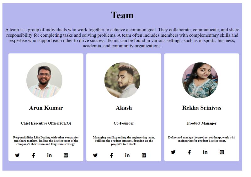 Arun Kumar Chippa on LinkedIn: using HTML & CSS built a My Team Home ... Arun Kumar Chippa on LinkedIn: using HTML & CSS built a My Team Home ...