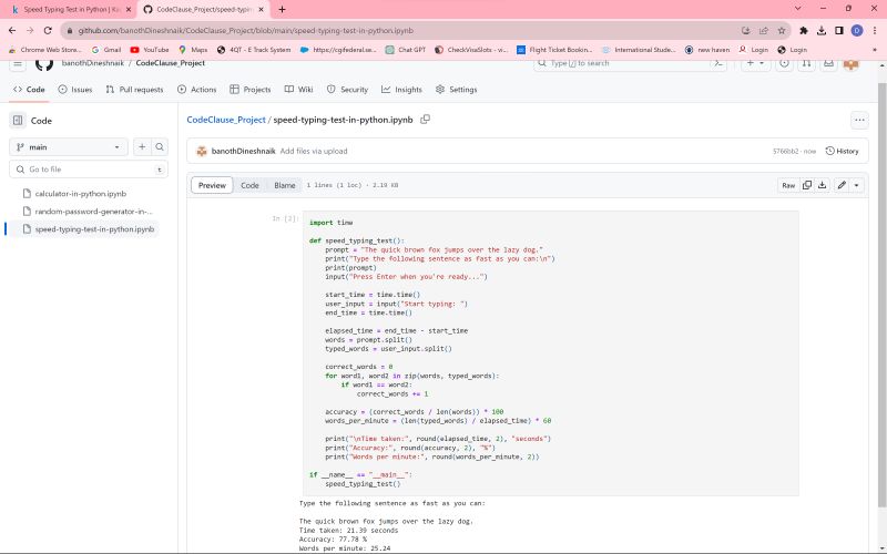 Dinesh Naik Banoth on LinkedIn: #codeclause #pythonspeedtest # ... Dinesh Naik Banoth on LinkedIn: #codeclause #pythonspeedtest # ...