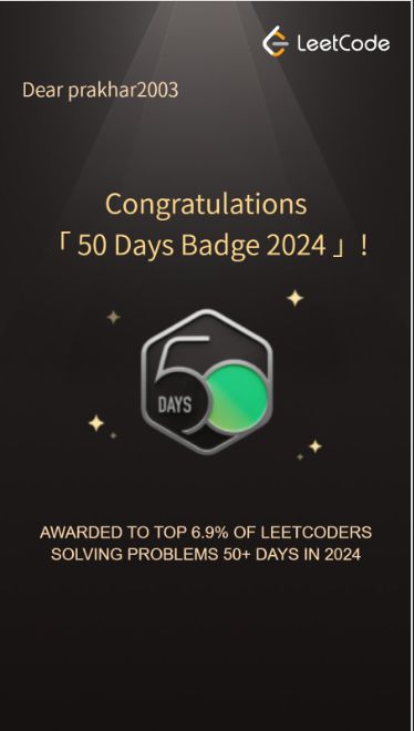 Prakhar Srivastava on LinkedIn: #50daysofcode #leetcode #codingjourney ... Prakhar Srivastava on LinkedIn: #50daysofcode #leetcode #codingjourney ...