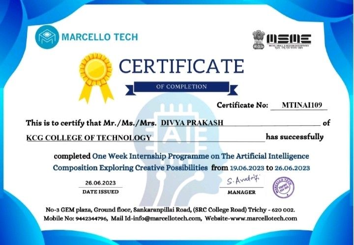 Divya Prakash on LinkedIn: #intern #marcellotech #opencv #ai Divya Prakash on LinkedIn: #intern #marcellotech #opencv #ai