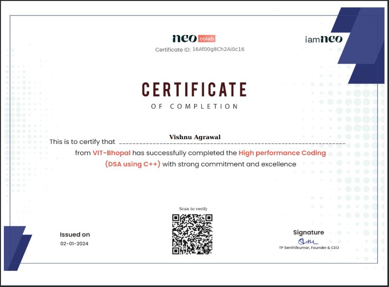 Vishnu Agrawal on LinkedIn: #dsa #cplusplus #highperformancecoding # ... Vishnu Agrawal on LinkedIn: #dsa #cplusplus #highperformancecoding # ...