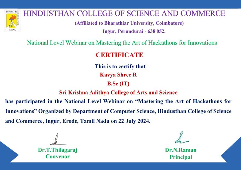 Kavya Shree R on LinkedIn: #webinar #continuouslearning Kavya Shree R on LinkedIn: #webinar #continuouslearning