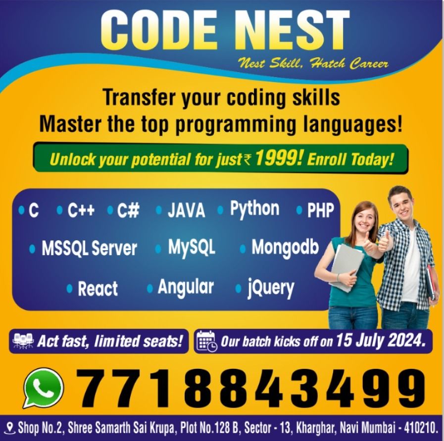 CODE NEST on LinkedIn: #codenestacademy #learntocode #programming # ... CODE NEST on LinkedIn: #codenestacademy #learntocode #programming # ...