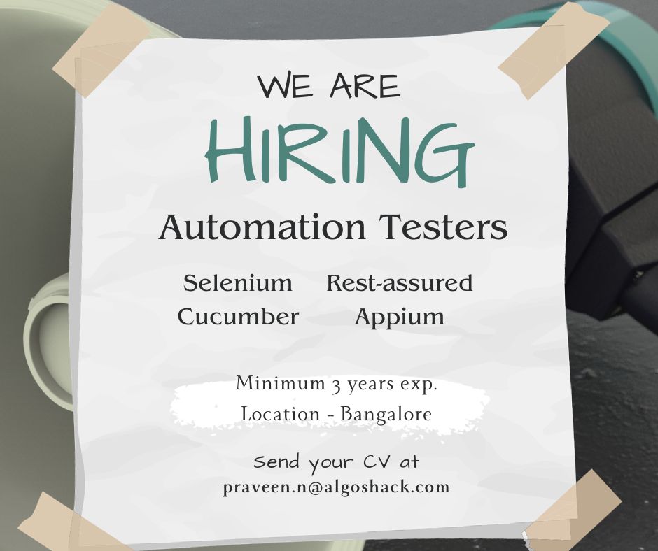Praveen Narayan on LinkedIn: #qa #testingjobs #automationtestingjobs # ... Praveen Narayan on LinkedIn: #qa #testingjobs #automationtestingjobs # ...