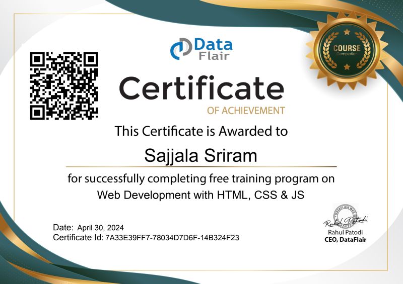 Sriram Sajjala on LinkedIn: #webdevelopment #html #css #javascript # ... Sriram Sajjala on LinkedIn: #webdevelopment #html #css #javascript # ...