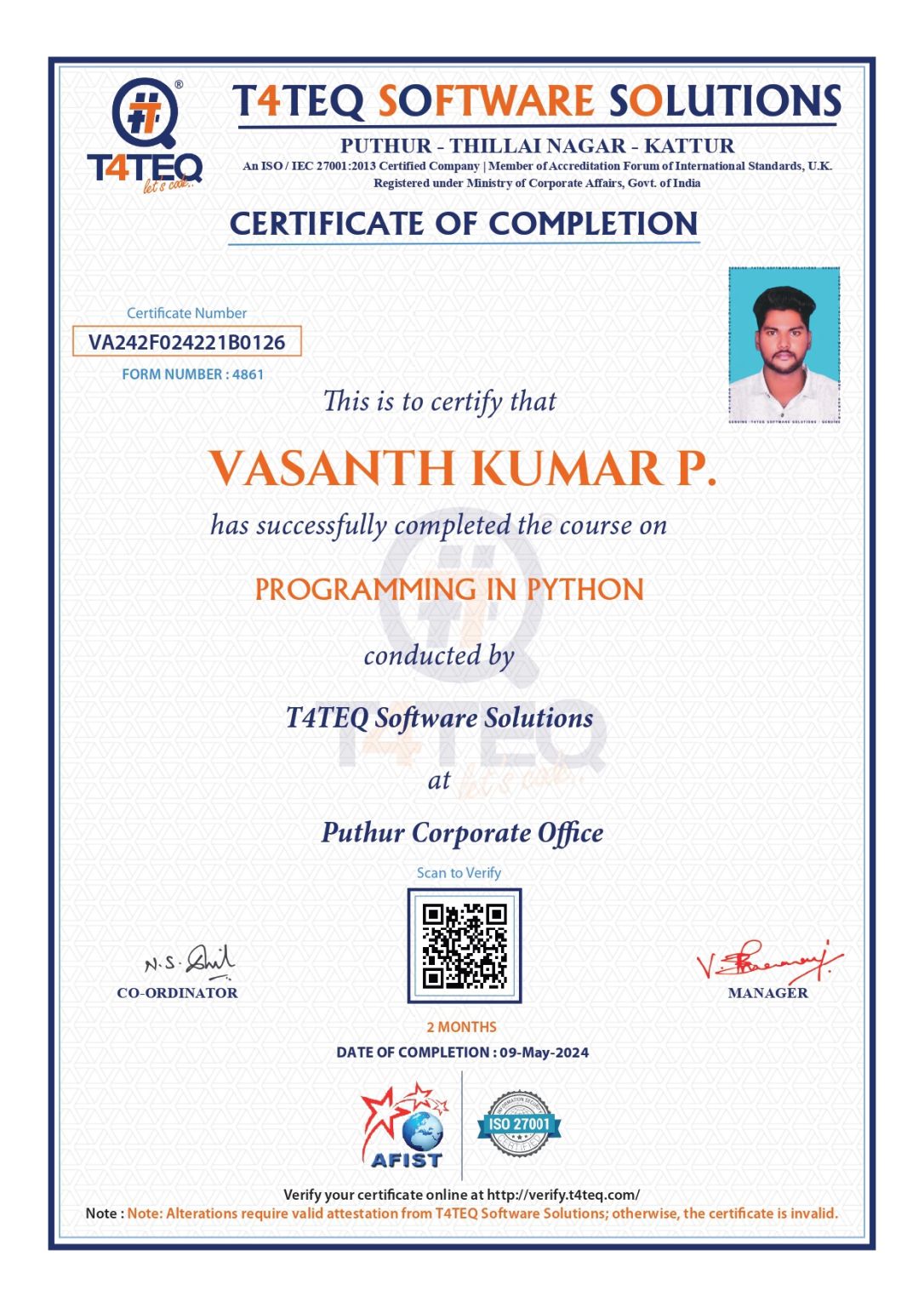 Vasanth Kumar on LinkedIn: #python #programming #certificate # ... Vasanth Kumar on LinkedIn: #python #programming #certificate # ...