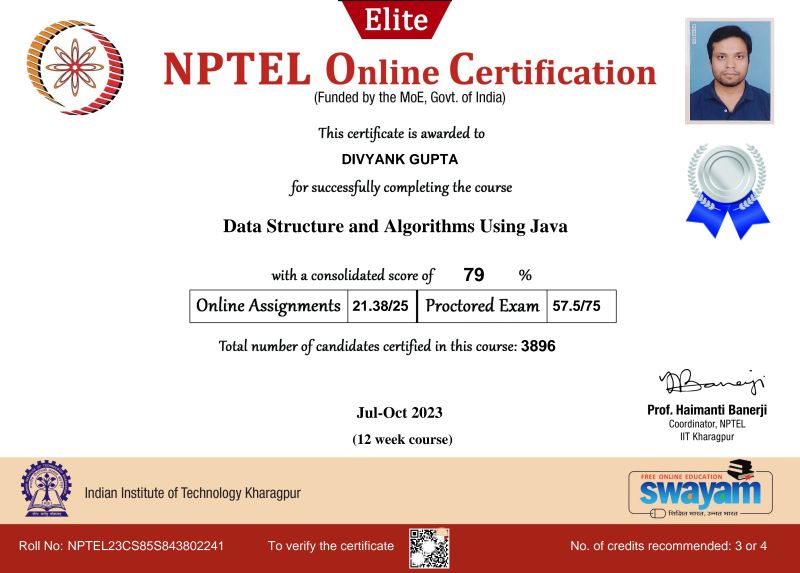DIVYANK GUPTA on LinkedIn: #datastructures #algorithms #java #nptel # ... DIVYANK GUPTA on LinkedIn: #datastructures #algorithms #java #nptel # ...