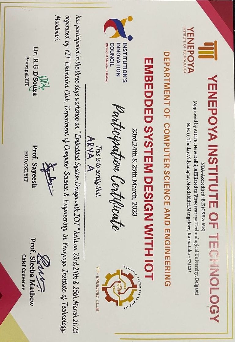 ARYA MANOJ on LinkedIn: #nitk ARYA MANOJ on LinkedIn: #nitk