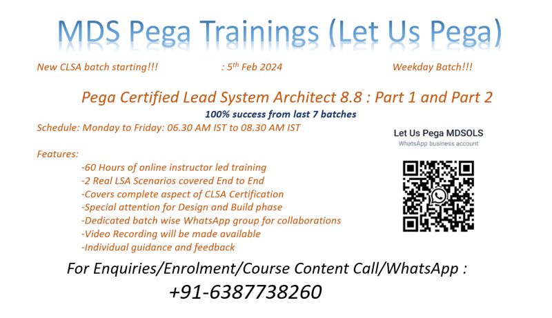 MDS Pega Trainings (Let Us Pega) on LinkedIn: #clsa #pega8 #clsa MDS Pega Trainings (Let Us Pega) on LinkedIn: #clsa #pega8 #clsa