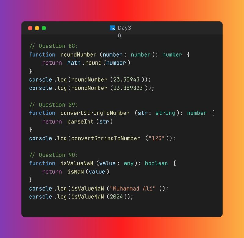 Muhammad Ali on LinkedIn: #100daysofcodechallenge #typescript # ... Muhammad Ali on LinkedIn: #100daysofcodechallenge #typescript # ...