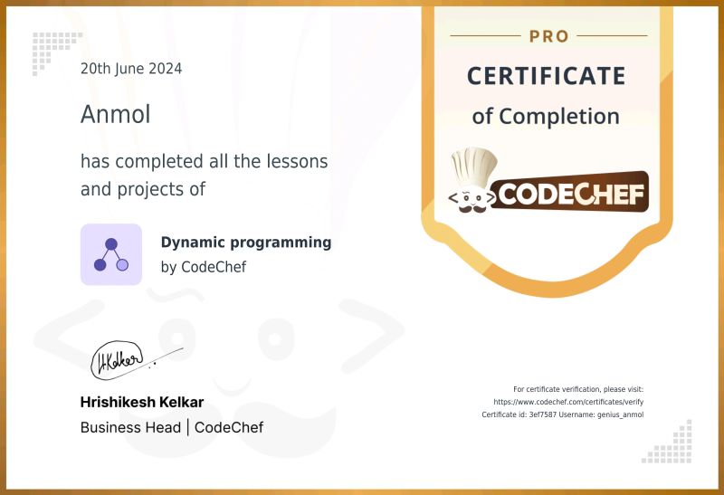 Anmol . on LinkedIn: #codechef #dsa #cp Anmol . on LinkedIn: #codechef #dsa #cp