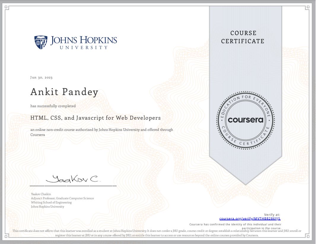 Ankit Pandey on LinkedIn: #html #css #coursera Ankit Pandey on LinkedIn: #html #css #coursera