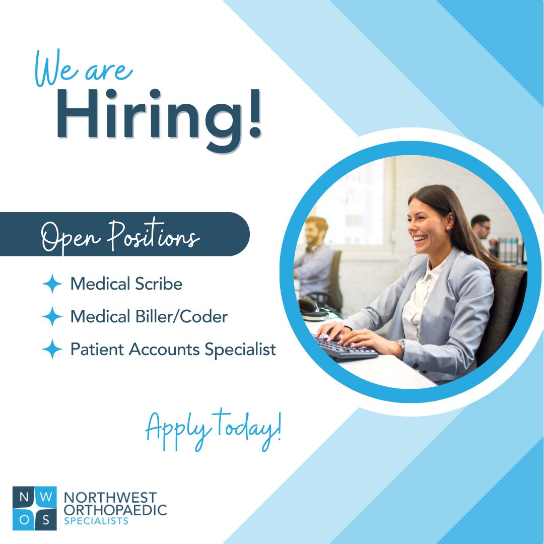Northwest Orthopaedic Specialists on LinkedIn: We're hiring for three ... Northwest Orthopaedic Specialists on LinkedIn: We're hiring for three ...
