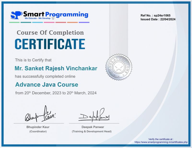 SANKET VINCHANKAR on LinkedIn: #java #programming #smart SANKET VINCHANKAR on LinkedIn: #java #programming #smart