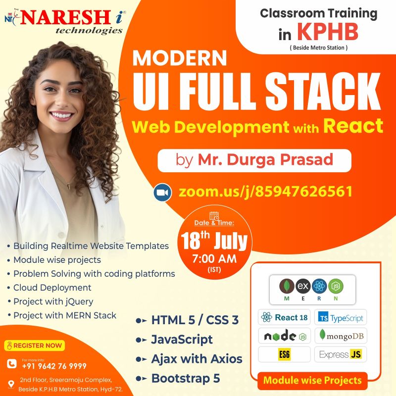 Naresh i Technologies on LinkedIn: #uitechnologies #fullstack #html # ... Naresh i Technologies on LinkedIn: #uitechnologies #fullstack #html # ...