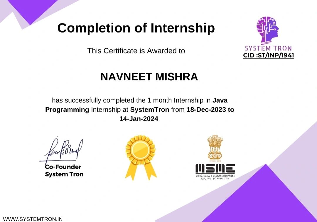 Navneet Mishra on LinkedIn: #javaprogramming Navneet Mishra on LinkedIn: #javaprogramming
