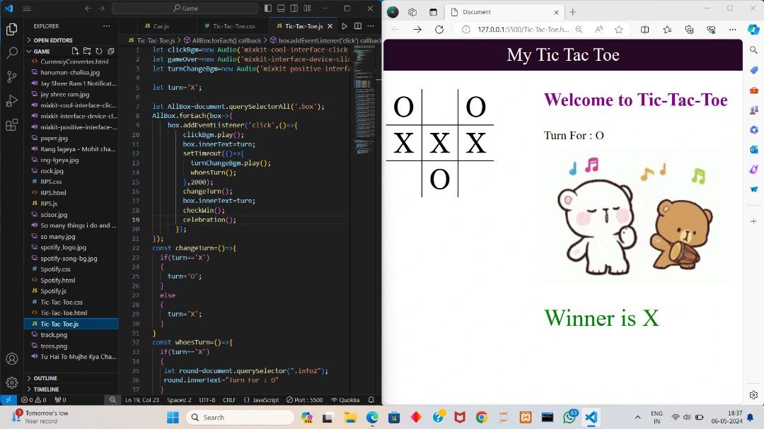 Aditya Pawase on LinkedIn: #codingjourney #tictactoe #html #css #javascript Aditya Pawase on LinkedIn: #codingjourney #tictactoe #html #css #javascript