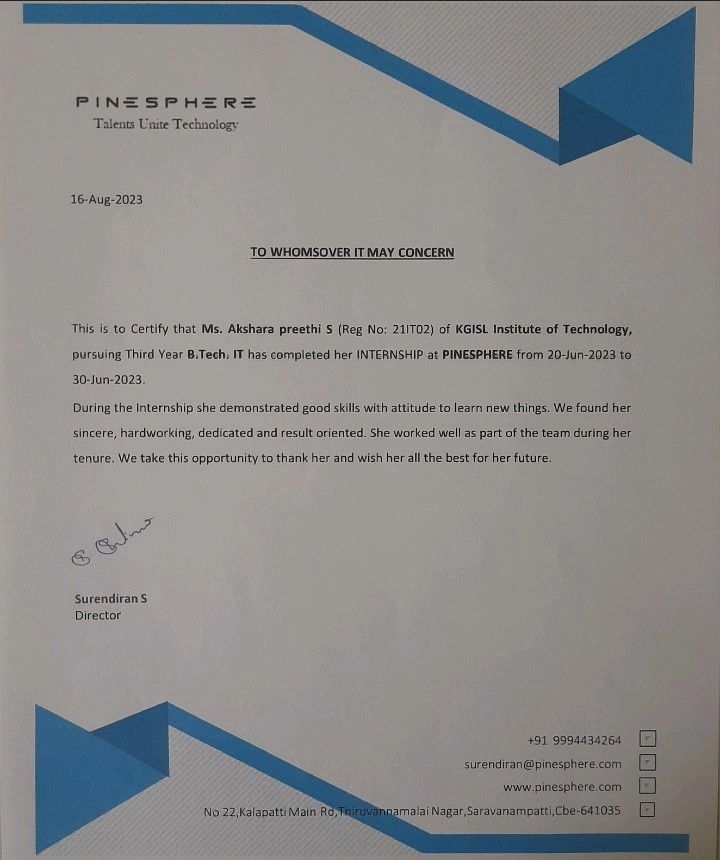 Akshara Preethi on LinkedIn: #framework #internship #django #python # ... Akshara Preethi on LinkedIn: #framework #internship #django #python # ...