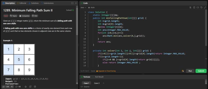 Ritik Yadav on LinkedIn: #leetcode #dynamicprogramming #matrixtraversal Ritik Yadav on LinkedIn: #leetcode #dynamicprogramming #matrixtraversal
