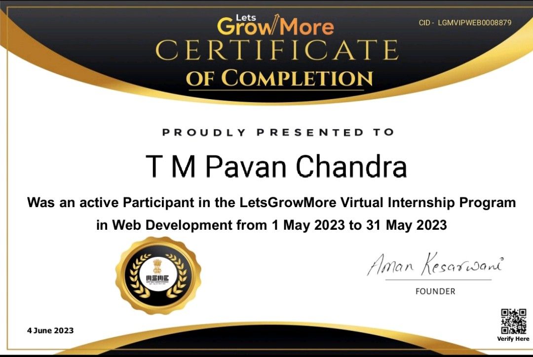 Pavan Chandra T M on LinkedIn: #letsgrowmore #maybatch2023 # ... Pavan Chandra T M on LinkedIn: #letsgrowmore #maybatch2023 # ...
