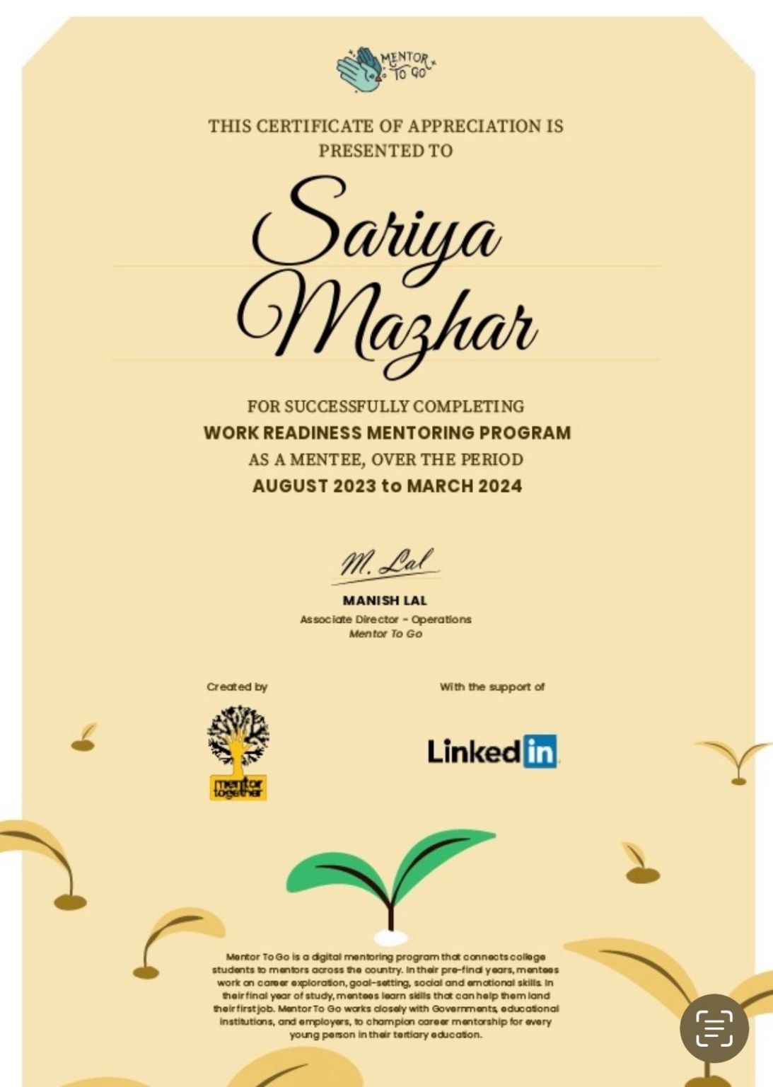 Sariya Mazhar on LinkedIn: Hello folks! I’ve just completed my ... Sariya Mazhar on LinkedIn: Hello folks! I’ve just completed my ...
