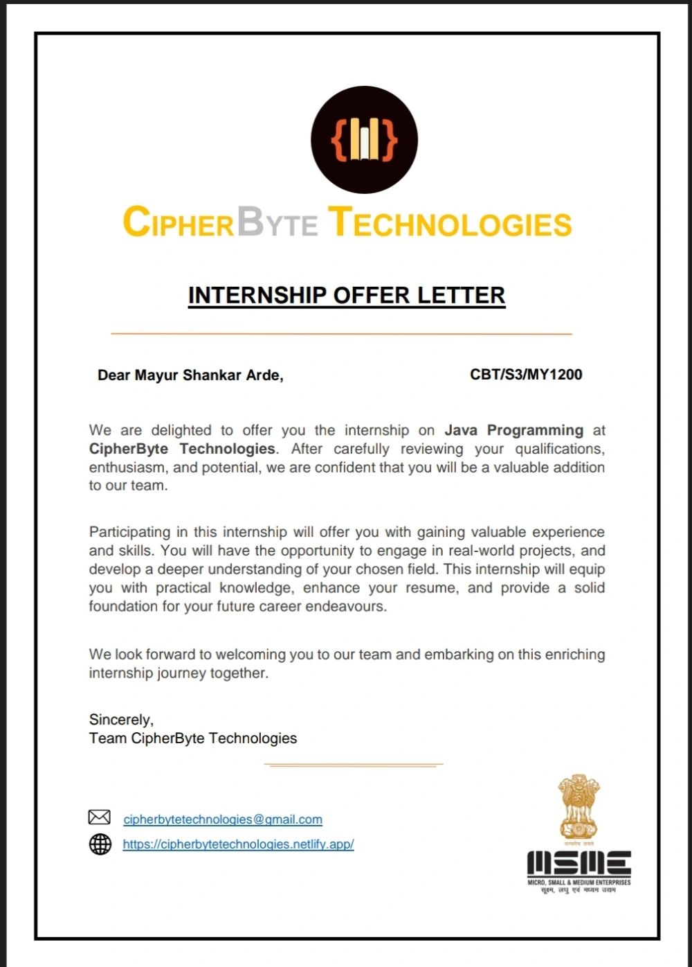 Mayur Arde on LinkedIn: #cipherbytetechnologies #cipherbytetchnologies ... Mayur Arde on LinkedIn: #cipherbytetechnologies #cipherbytetchnologies ...