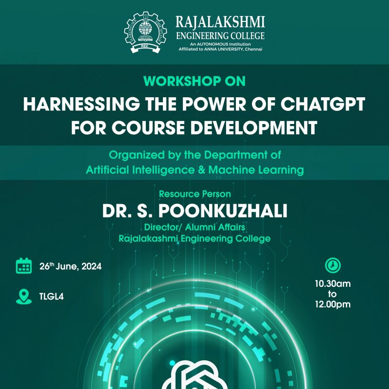 Dr. Poonkuzhali Sugumaran on LinkedIn: Workshop Title: Harnessing the ... Dr. Poonkuzhali Sugumaran on LinkedIn: Workshop Title: Harnessing the ...