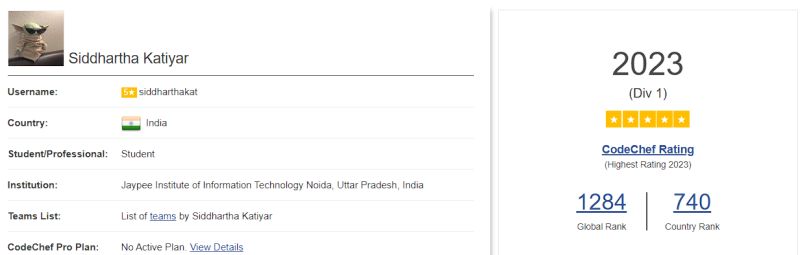 Siddhartha Katiyar on LinkedIn: #competitiveprogramming #codechef # ... Siddhartha Katiyar on LinkedIn: #competitiveprogramming #codechef # ...