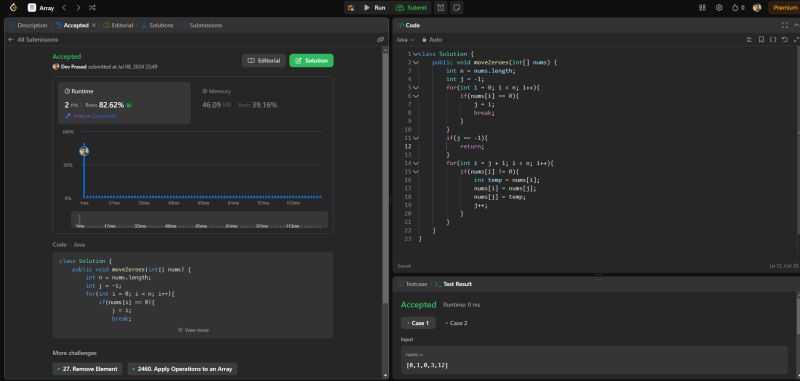 Dev Prasad on LinkedIn: #100daysofcoding #dsa #leetcode #java Dev Prasad on LinkedIn: #100daysofcoding #dsa #leetcode #java