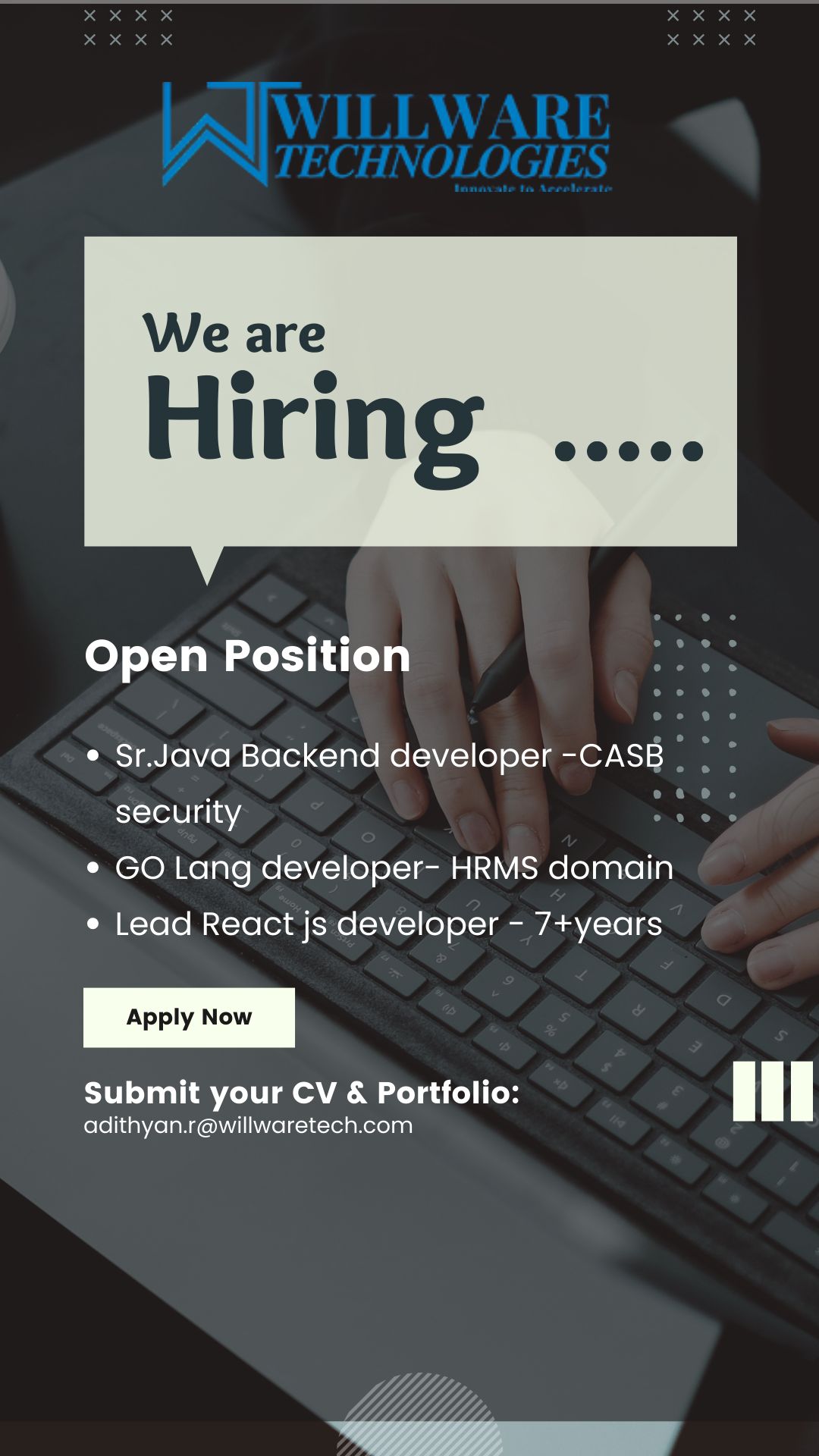 Adithyan Ramalingam on LinkedIn: #hiring #java #golang #reactjs Adithyan Ramalingam on LinkedIn: #hiring #java #golang #reactjs