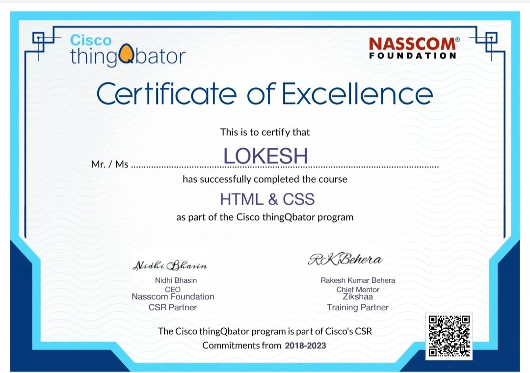 lokesh . on LinkedIn: #thingqbator #html #css #thingqbator lokesh . on LinkedIn: #thingqbator #html #css #thingqbator