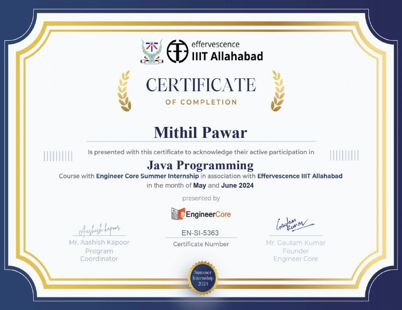 Mithil Pawar on LinkedIn: #java #programming #softwaredevelopment # ... Mithil Pawar on LinkedIn: #java #programming #softwaredevelopment # ...