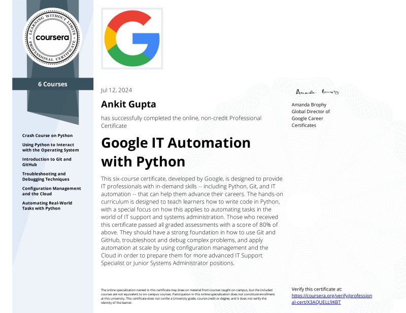 Ankit Kumar Gupta on LinkedIn: I'm happy to share that I've obtained a ... Ankit Kumar Gupta on LinkedIn: I'm happy to share that I've obtained a ...