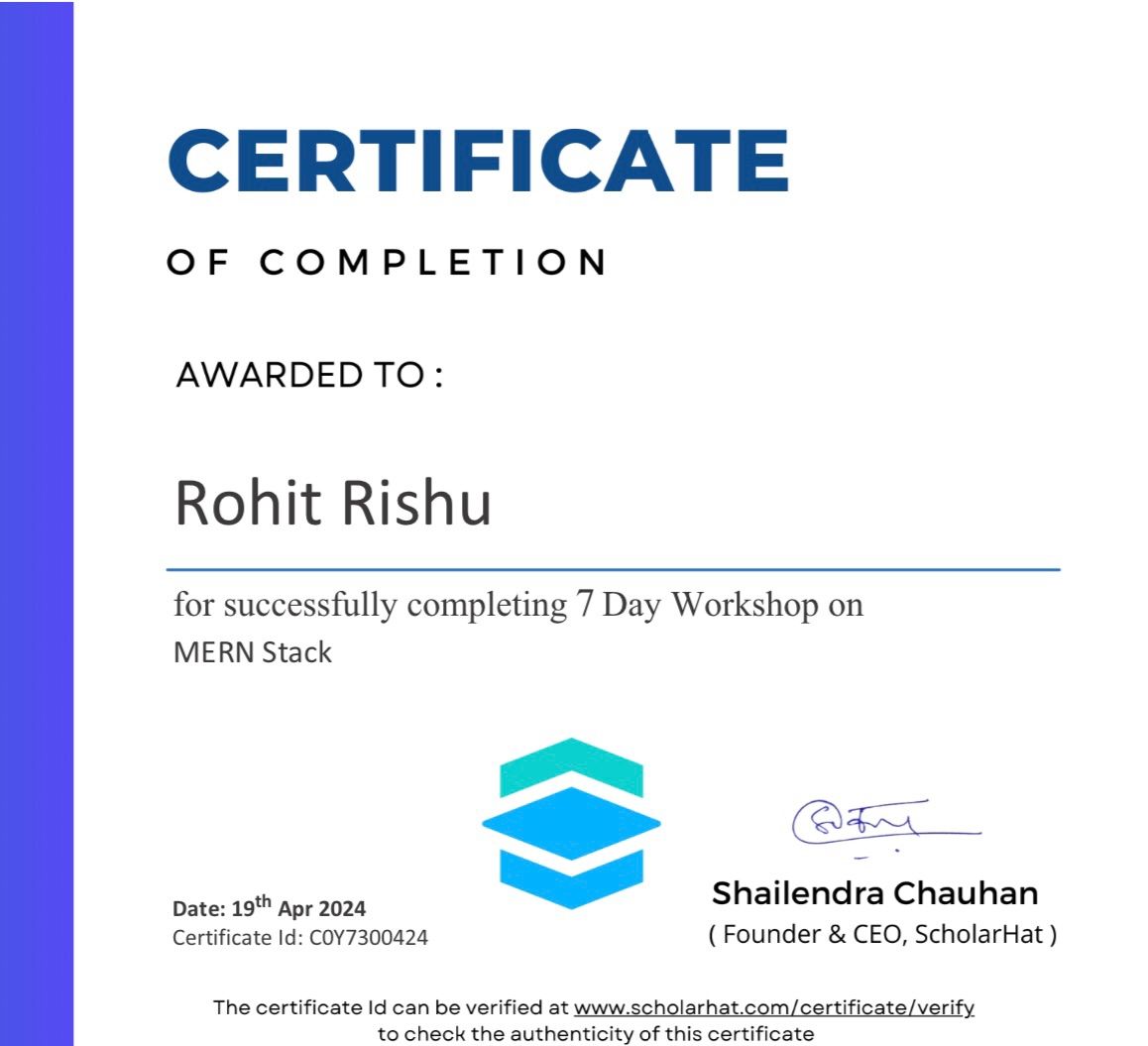 Rohit Rishu on LinkedIn: #mernstack #webdevelopment #learningjourney # ... Rohit Rishu on LinkedIn: #mernstack #webdevelopment #learningjourney # ...